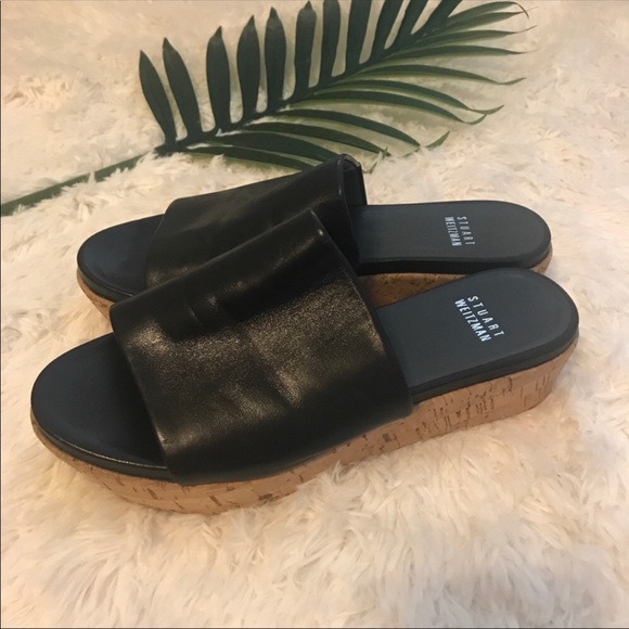 Stuart Weitzman | Shoes | Stuart Weitzman Black Platform Wedge Cork ...